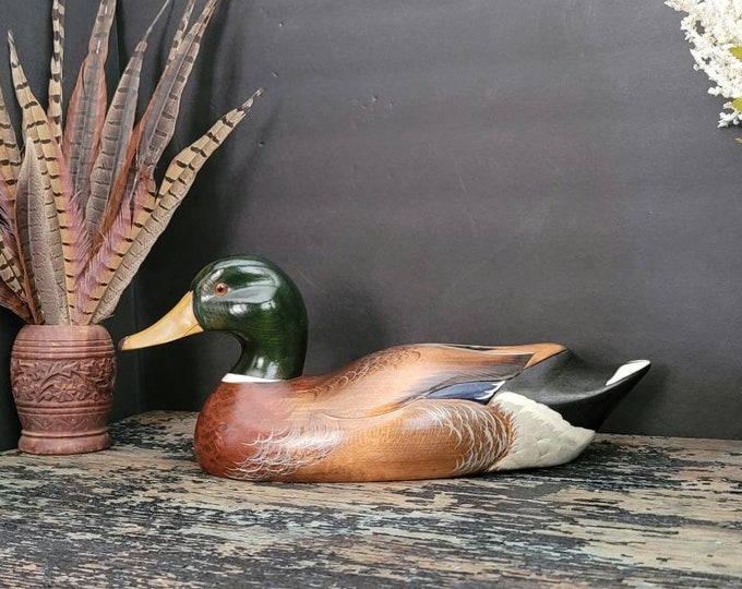 Hadley Companies A Wooden Bird Original Mallard Decoy | 15" Vintage ...