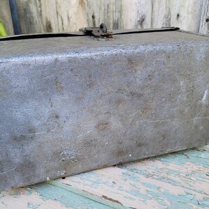 Vintage Distressed Silver Toolbox With Rusty Handle | Rustic Storage ...