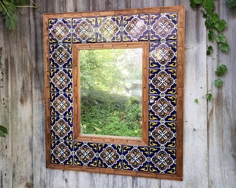 Ceramic Tile Frame Mirror - Etsy