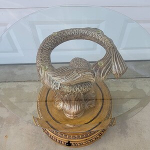 Asian Chinoiserie Dolphin Koi Fish Side Table With Drawer Eclectic ...