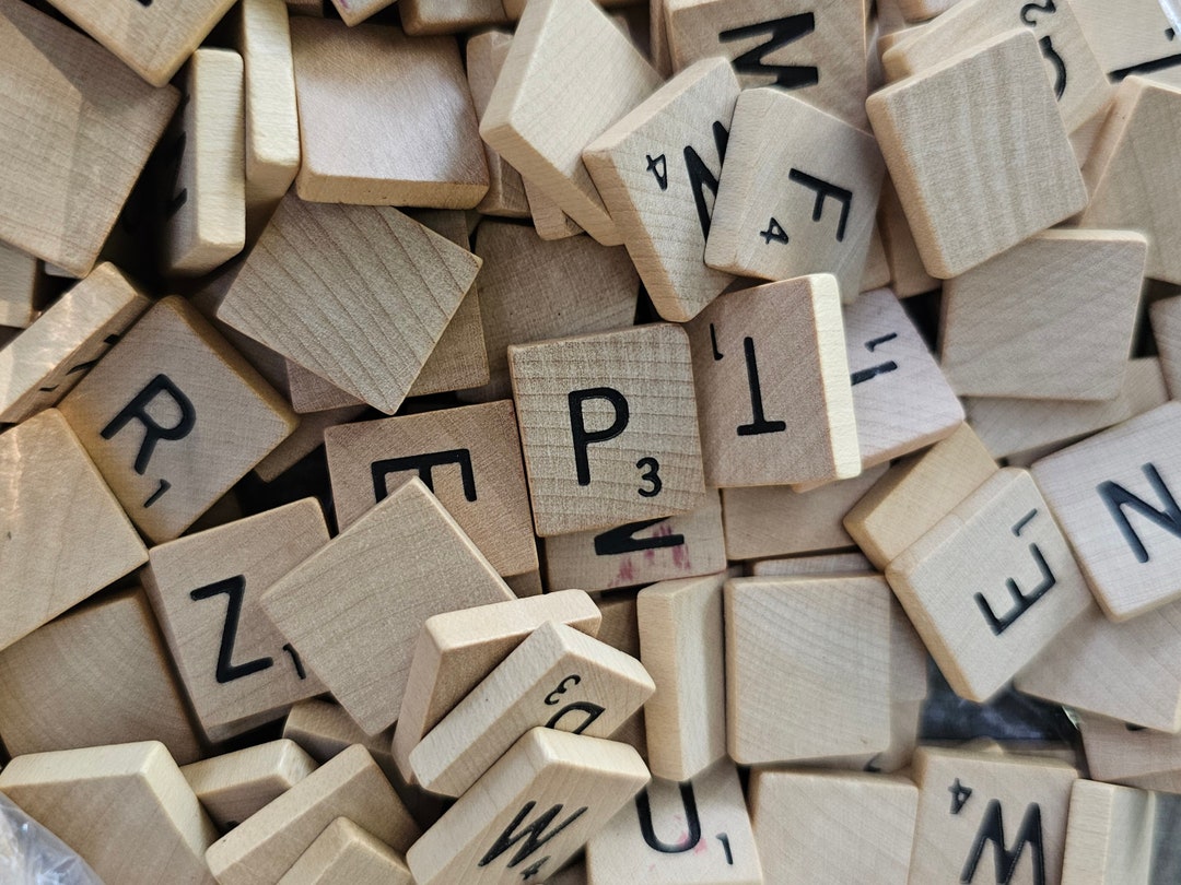 Bulk Lot of 200 Scrabble Tiles | Crafting Scrapbooking Wood Letters ...