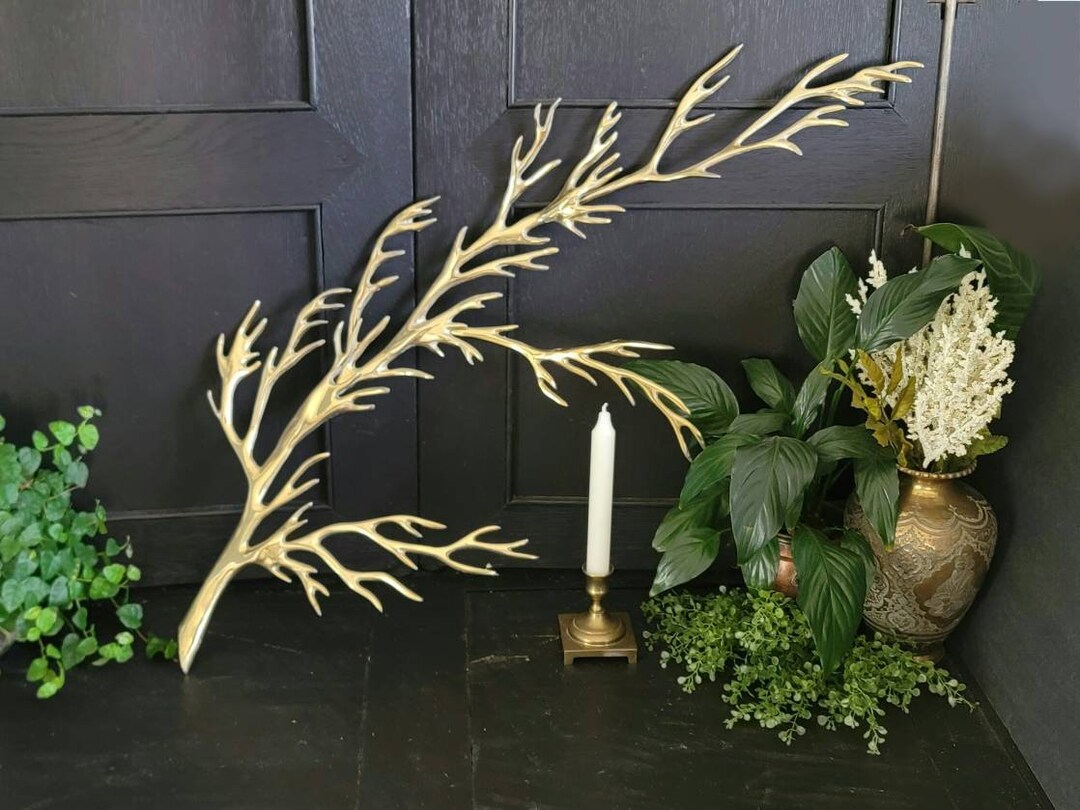 Vintage 35 Brass Tree Branch Made by Bijan Brass Baked Enamel Tree ...