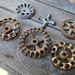 Six Vintage Rusty Spigot Knobs 6 Antique Chippy Rusty Garden Faucet ...