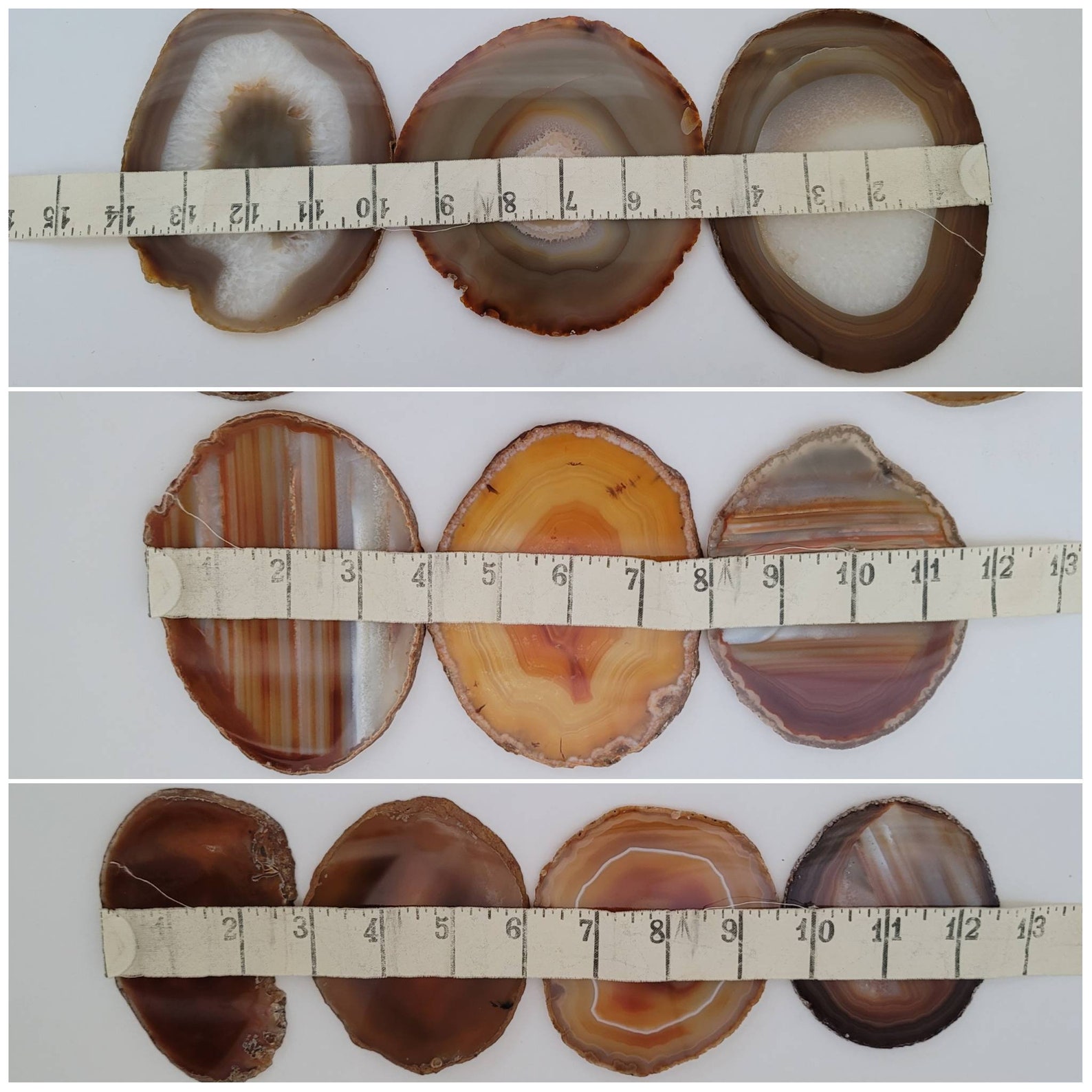 Lot of Ten 3.5 to 6 Polished Natural Geode Slices - Etsy