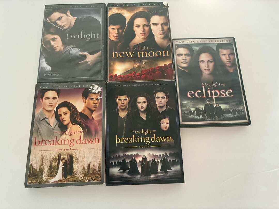 Twilight Saga 5-movie DVD Lot Deluxe Edition 2-disc Set New Moon ...