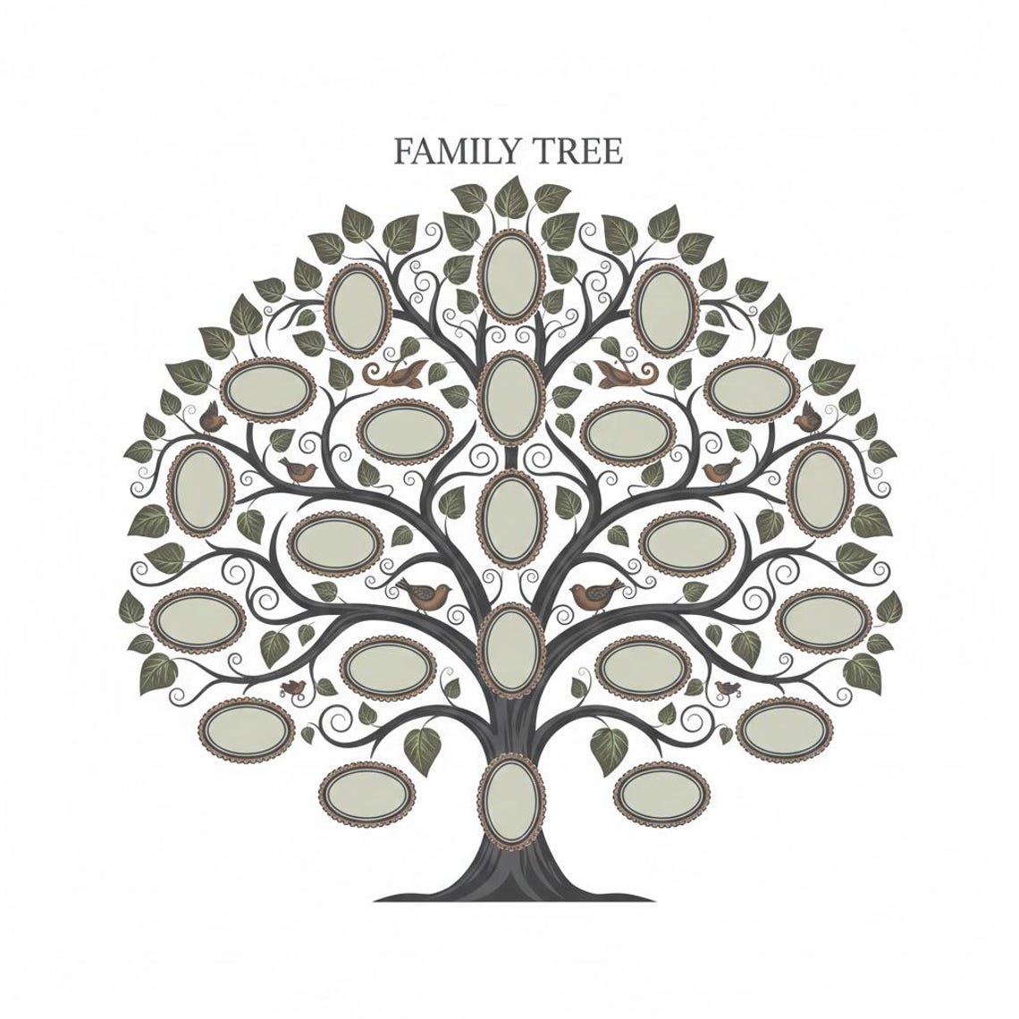 Minimal & Creative Family Tree Templates for Genealogy Charts, Lineage ...