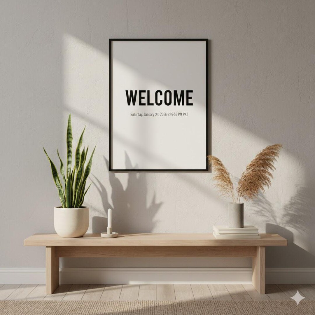 Modern Welcome Sign Template | Printable Entryway Decor (instant ...
