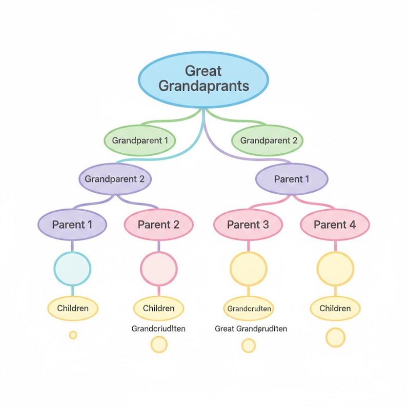Minimal & Creative Family Tree Templates for Genealogy Charts, Lineage ...