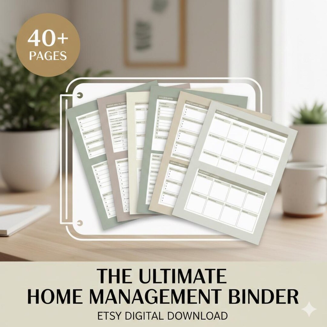 Ultimate Home Management Binder, Printable Household Planner, Emergency ...