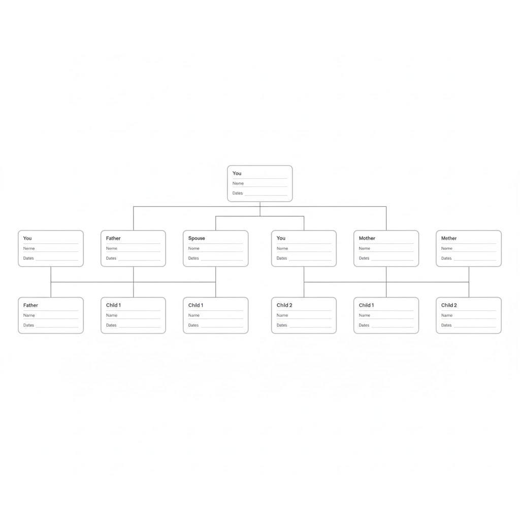 Minimal & Creative Family Tree Templates for Genealogy Charts, Lineage ...