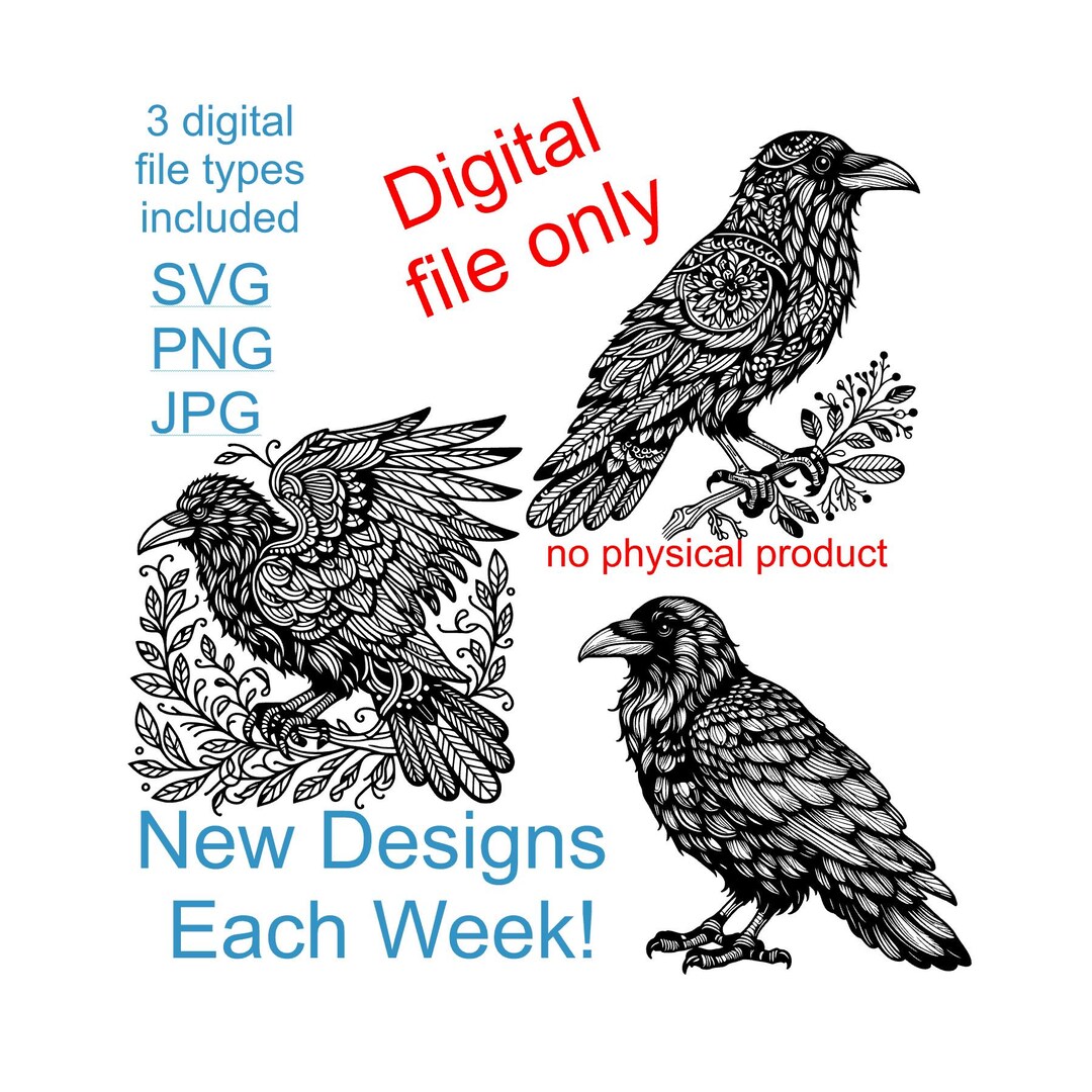 3 Ravens Digital File for Tool Glow Forge Laser Cutting Machine Digital ...
