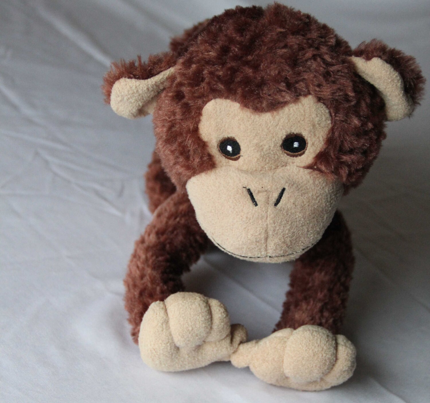 Fun Little Monkey Toy With His Own Green Fleece Blanket With ...
