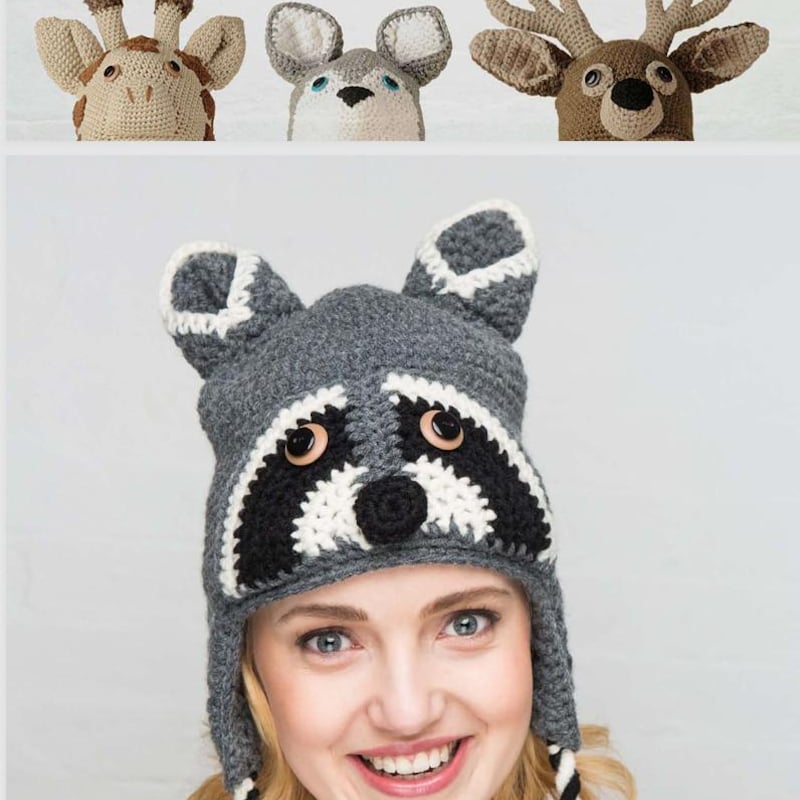 15 Crocheted Animal Hats - Etsy