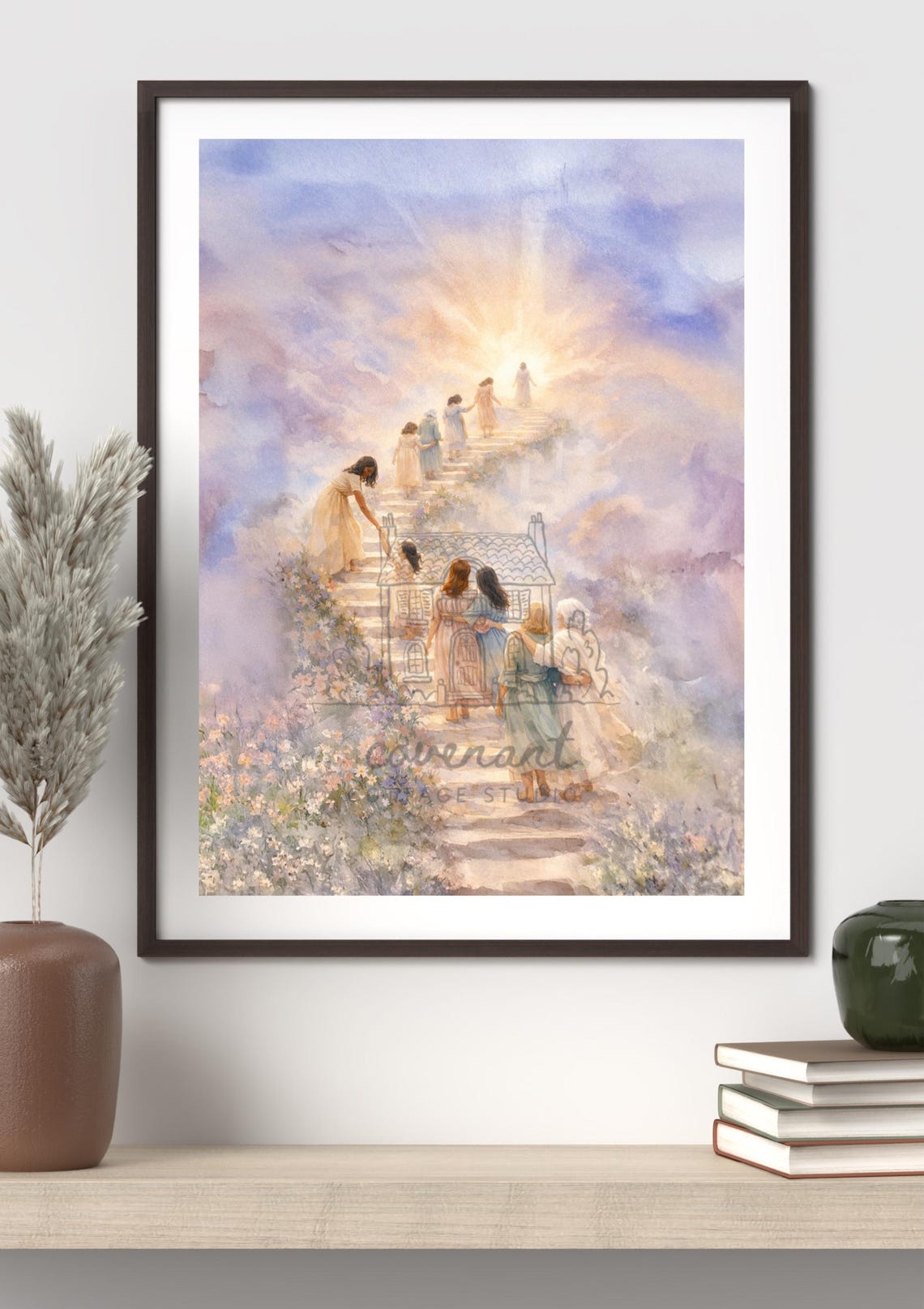 LDS Sisters Stairway to Heaven Art, Relief Society Gift (digital ...