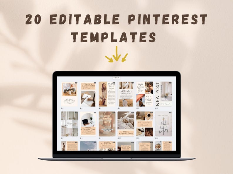 20 Editable Canva Pinterest Templates | Minimalist Pin Designs for ...