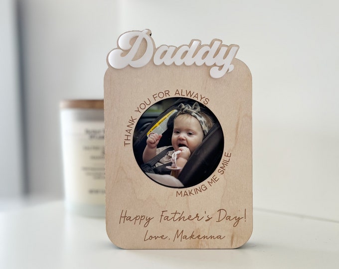 Personalized Picture Frame, Father’s Day Gift, Photo Gift for Dad ...