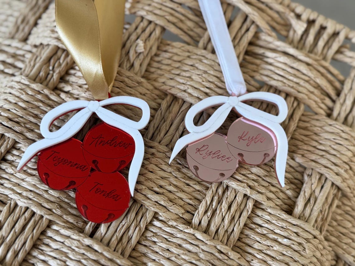Personalized Family Jingle Bells Ornament | Custom Christmas Ornament ...