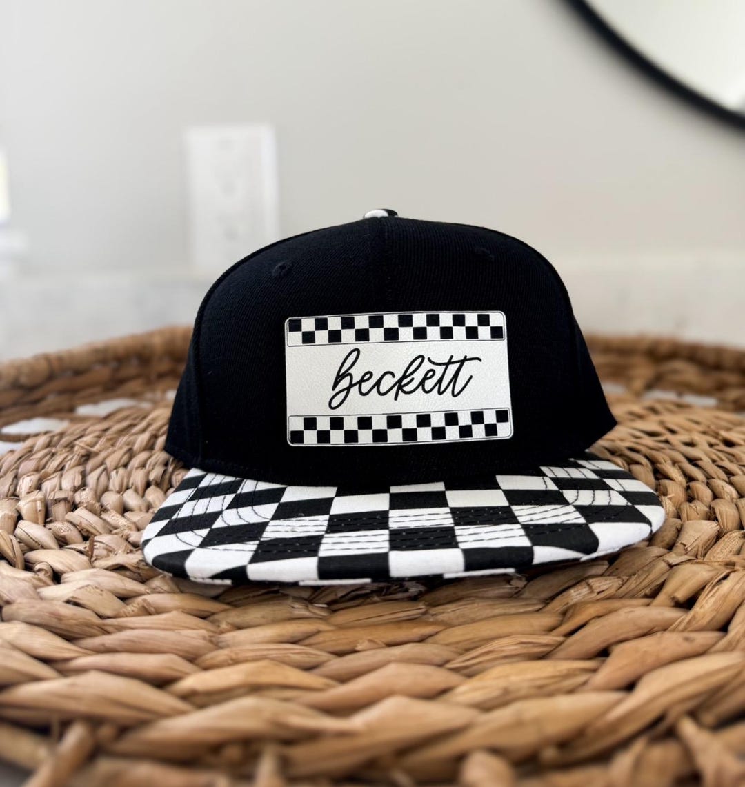 Personalized Checkered Hats for Children, Kids Birthday Gift, Christmas ...
