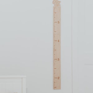 Floral Personalized Growth Ruler, Kids Growth Ruler, Growth Ruler Wood ...