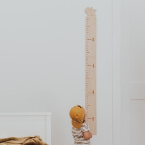 Floral Personalized Growth Ruler, Kids Growth Ruler, Growth Ruler Wood ...