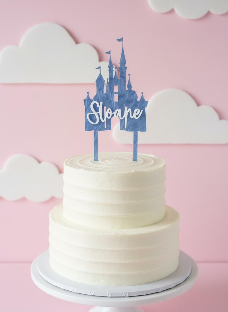 Princess Castle Cake Topper Personalized | Girl Birthday Party Decor ...