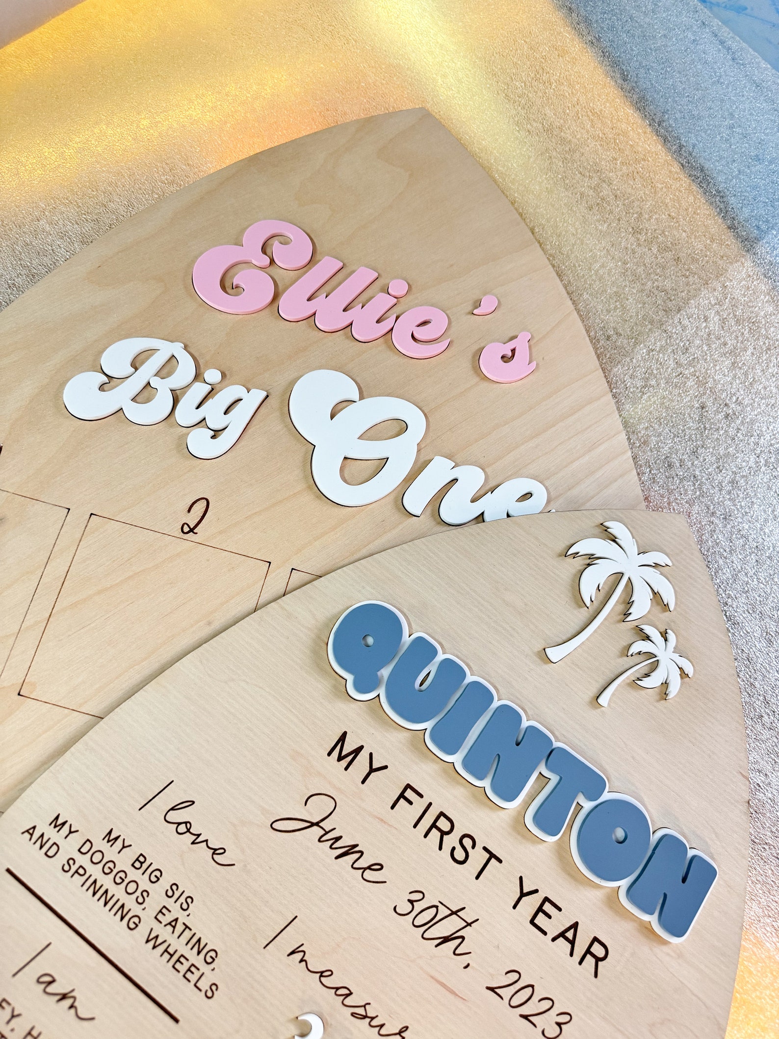 1st Wave, Big One Birthday, One Year Of, 12 Months Of, Photography Prop ...