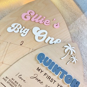 1st Wave, Big One Birthday, One Year Of, 12 Months Of, Photography Prop ...