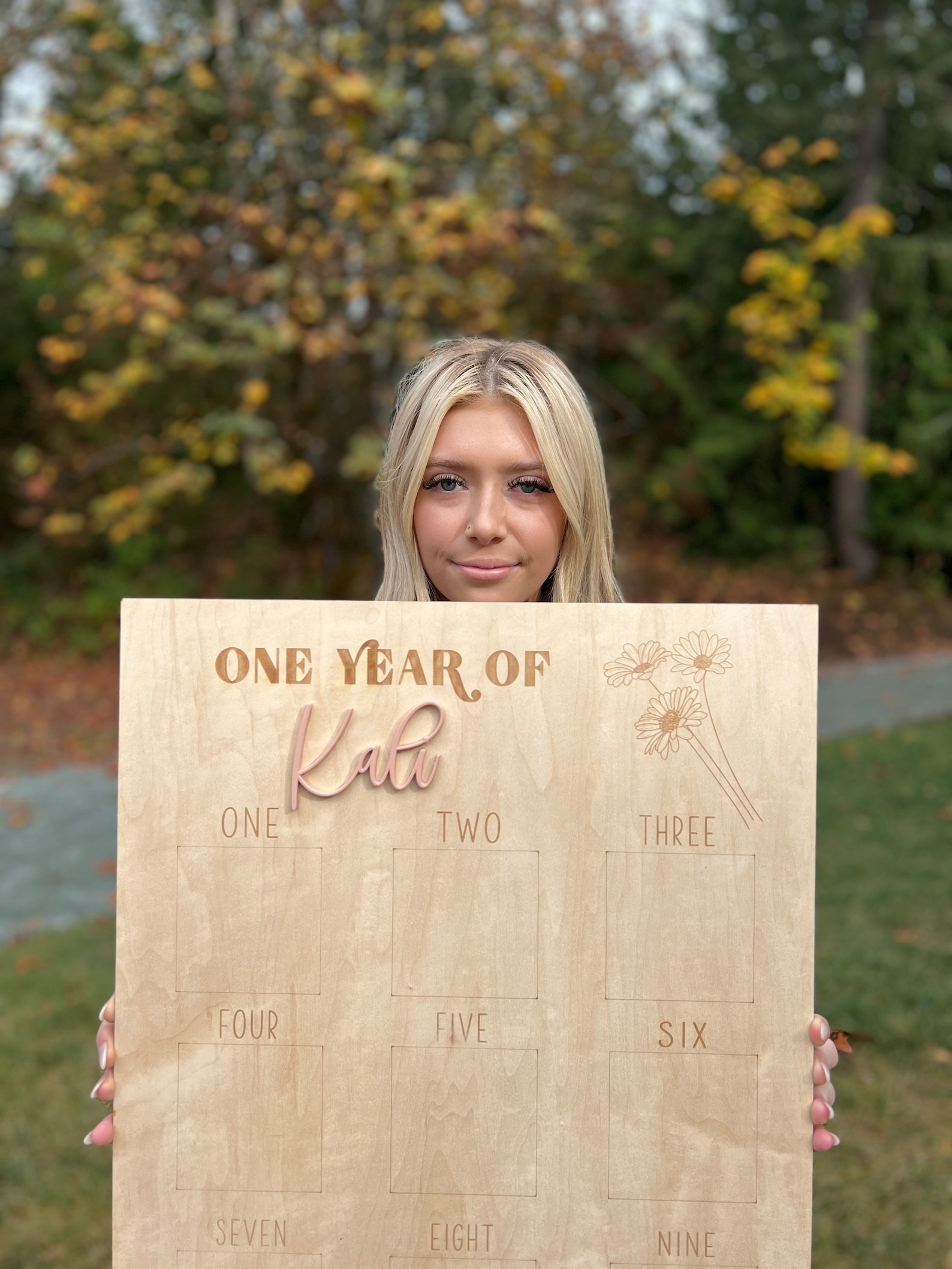 One Year of Board 12 Months Of Daisy One Year Board - Etsy