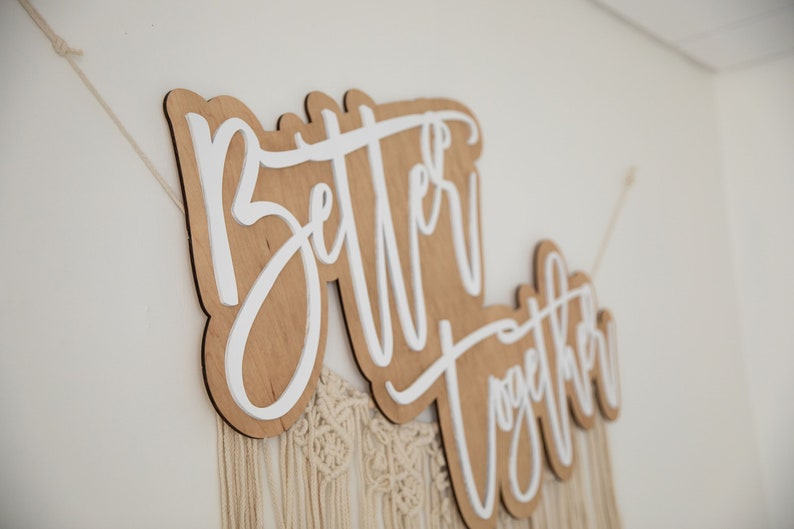 Better Together Sign for Wall Rustic Farmhouse Decor Bedroom - Etsy