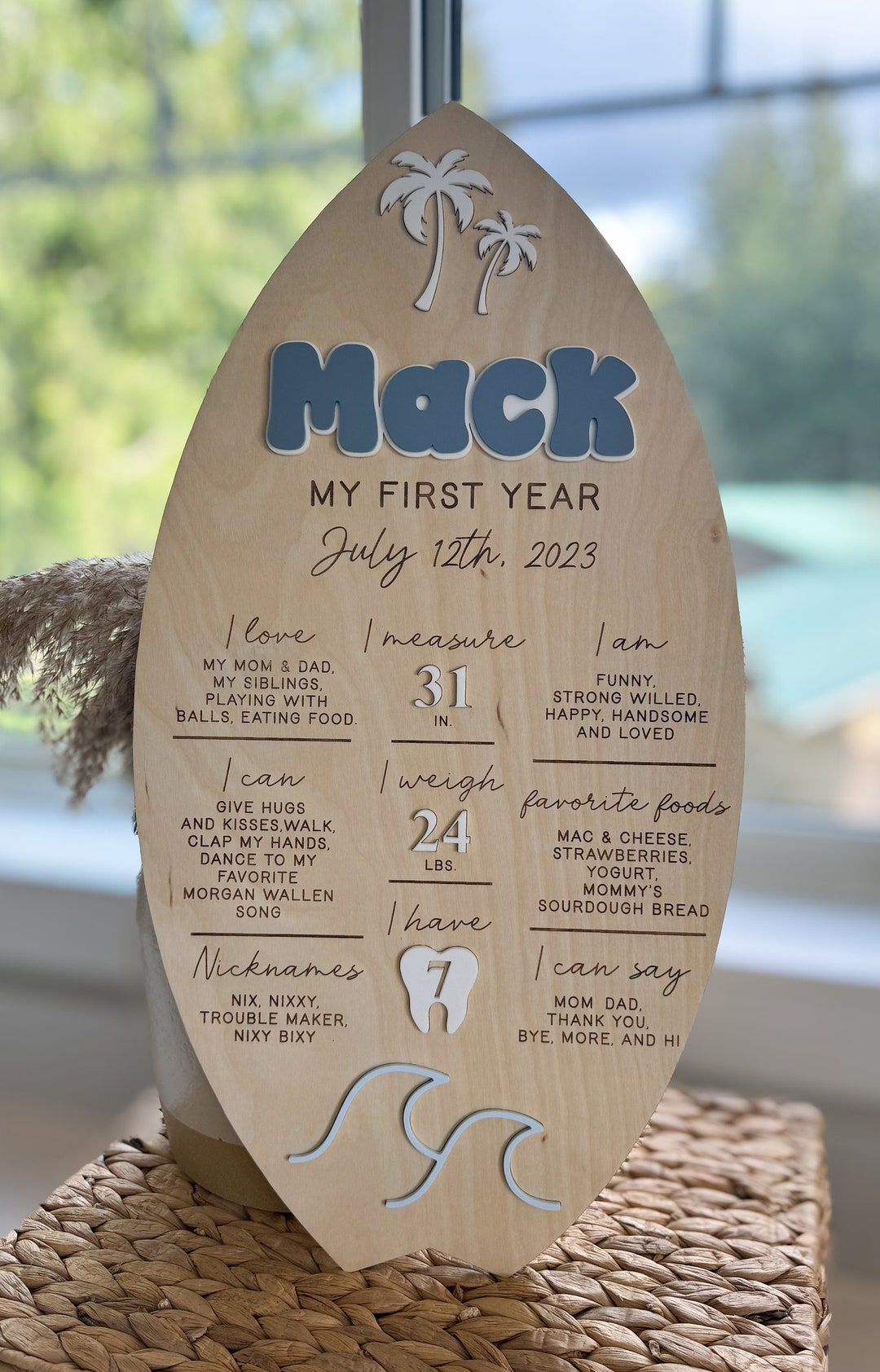 1st Wave, Big One Birthday, One Year Of, 12 Months Of, Photography Prop ...