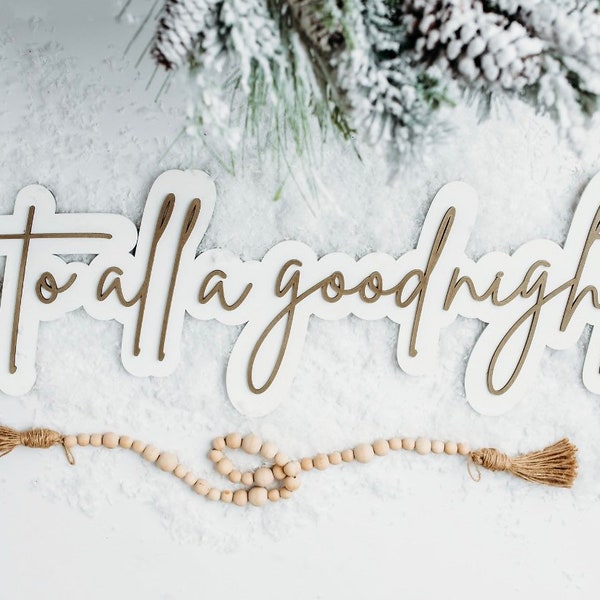 And to All a Good Night Sign - Etsy