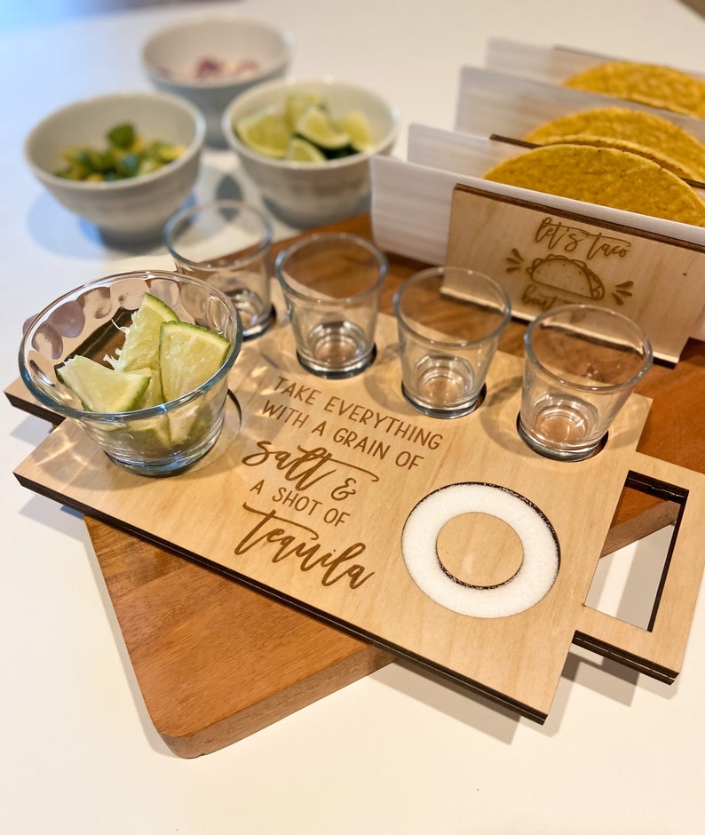 Tequila Shot Flight Tray Tequila Shots Taco Tuesday | Etsy