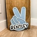 Wooden Peace Sign, Wood Name Peace Sign, Boys Bedroom Sign, Peace Hand ...