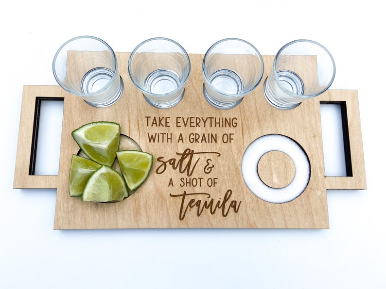 Tequila Shot Flight Tray Tequila Shots Taco Tuesday | Etsy