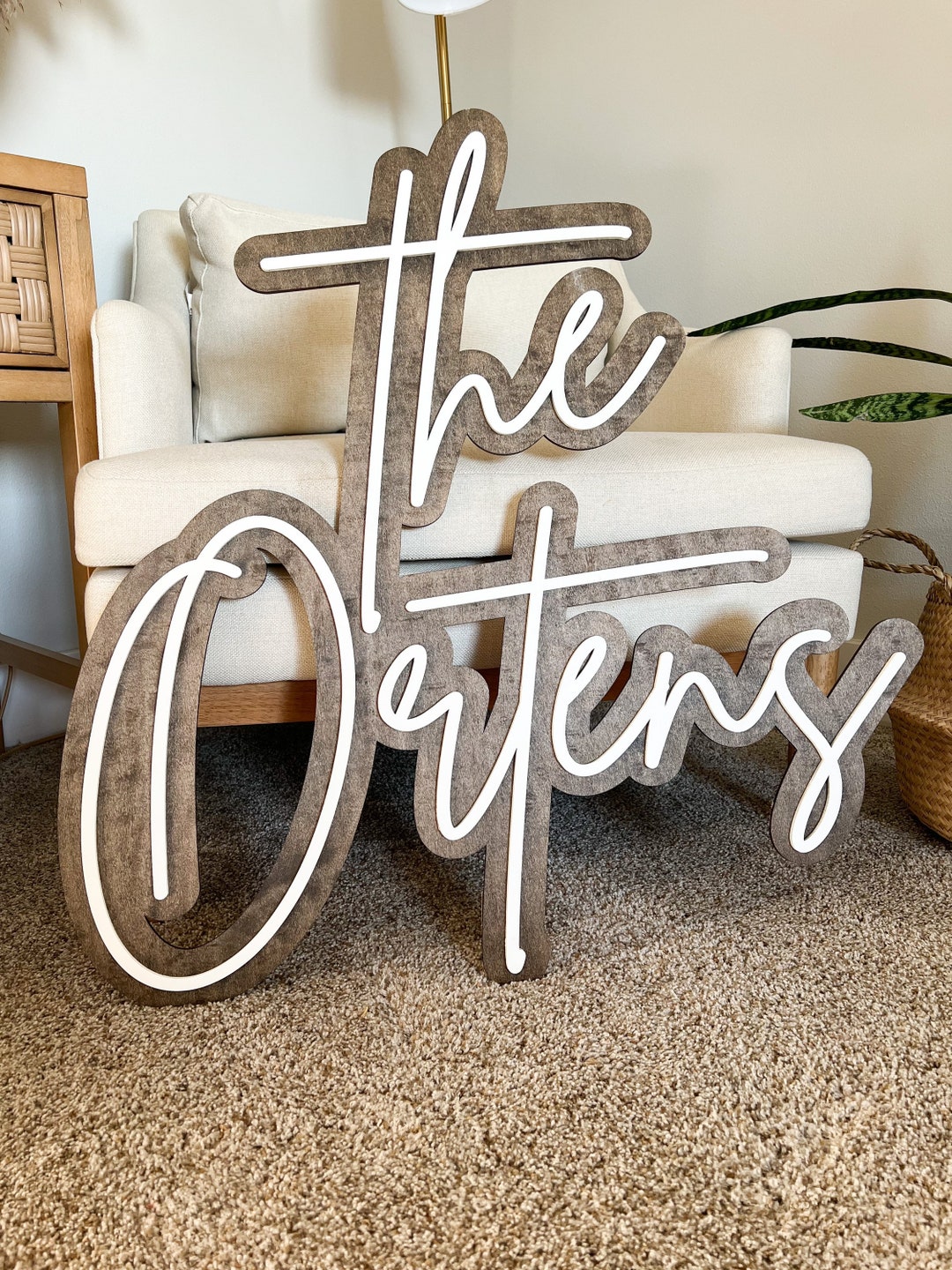 Last Name Sign Large, Double Name Sign, Cut Out Last Name, Wedding Name ...