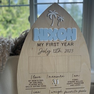 1st Wave, Big One Birthday, One Year Of, 12 Months Of, Photography Prop ...