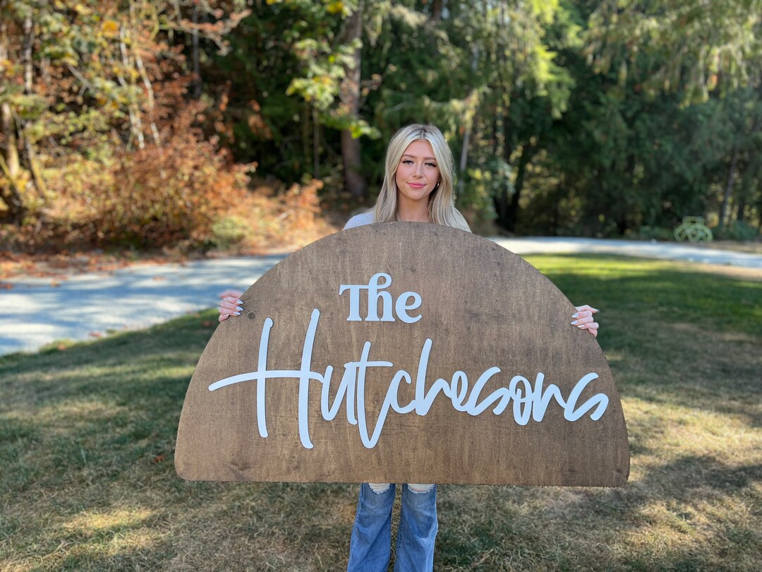 Last Name Sign Large, Double Name Sign, Cut Out Last Name, Wedding Name ...
