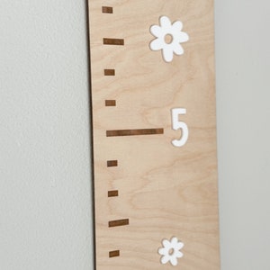 Floral Personalized Growth Ruler, Kids Growth Ruler, Growth Ruler Wood ...