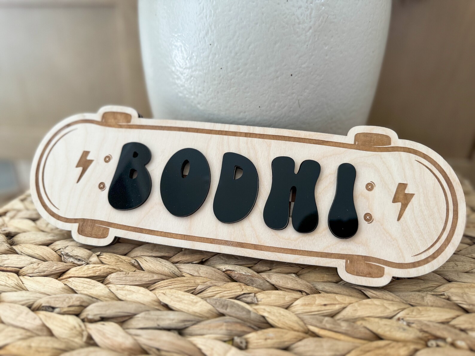 Personalized Skateboard Name Puzzle: Wooden Montessori Toy - Etsy