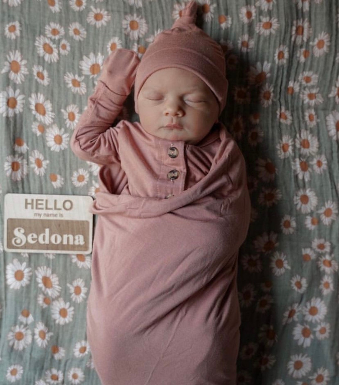 Newborn Baby Name Sign for Hospital - Hello My Name Is, Minimalist ...
