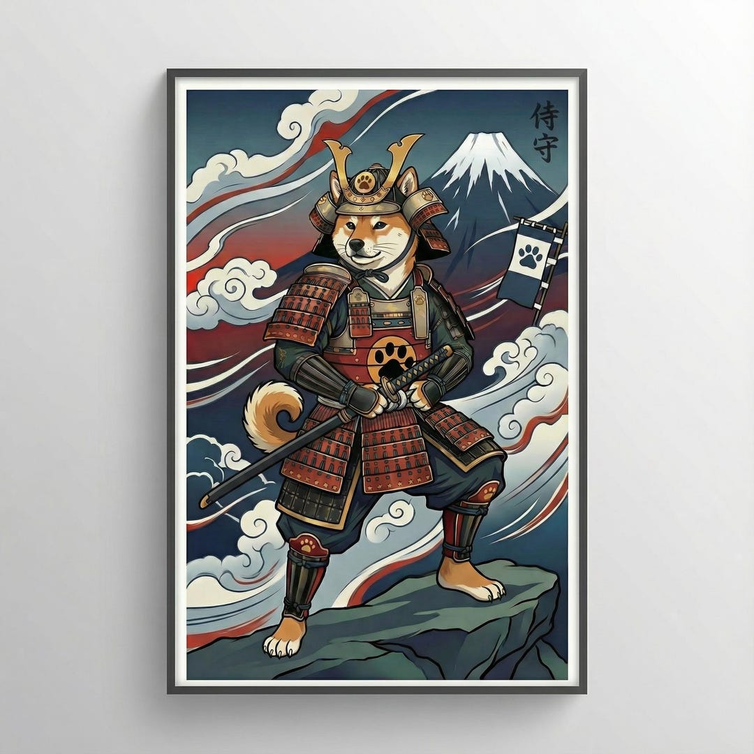 Custom Ukiyo-e Pet Portrait , Japanese Edo-period Woodblock Style ...