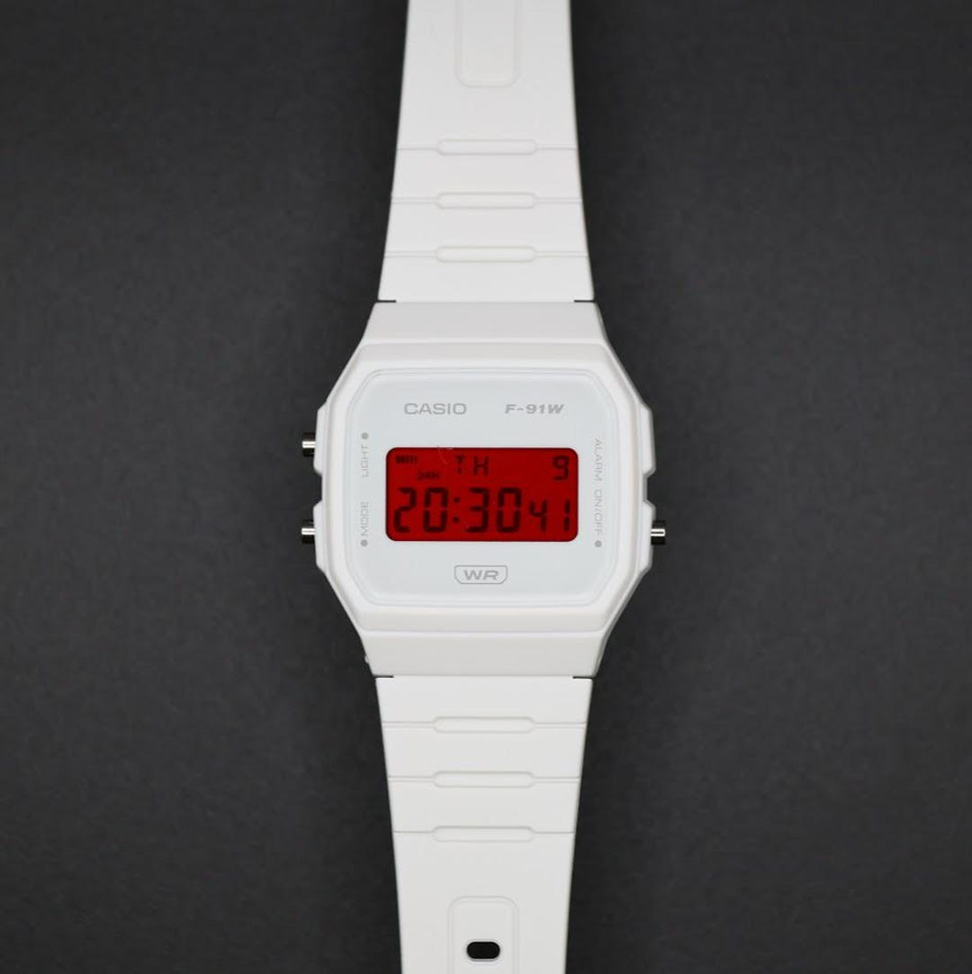 Custom "crimson" Modified Watch Based on Casio F-91W, Digital Watch ...