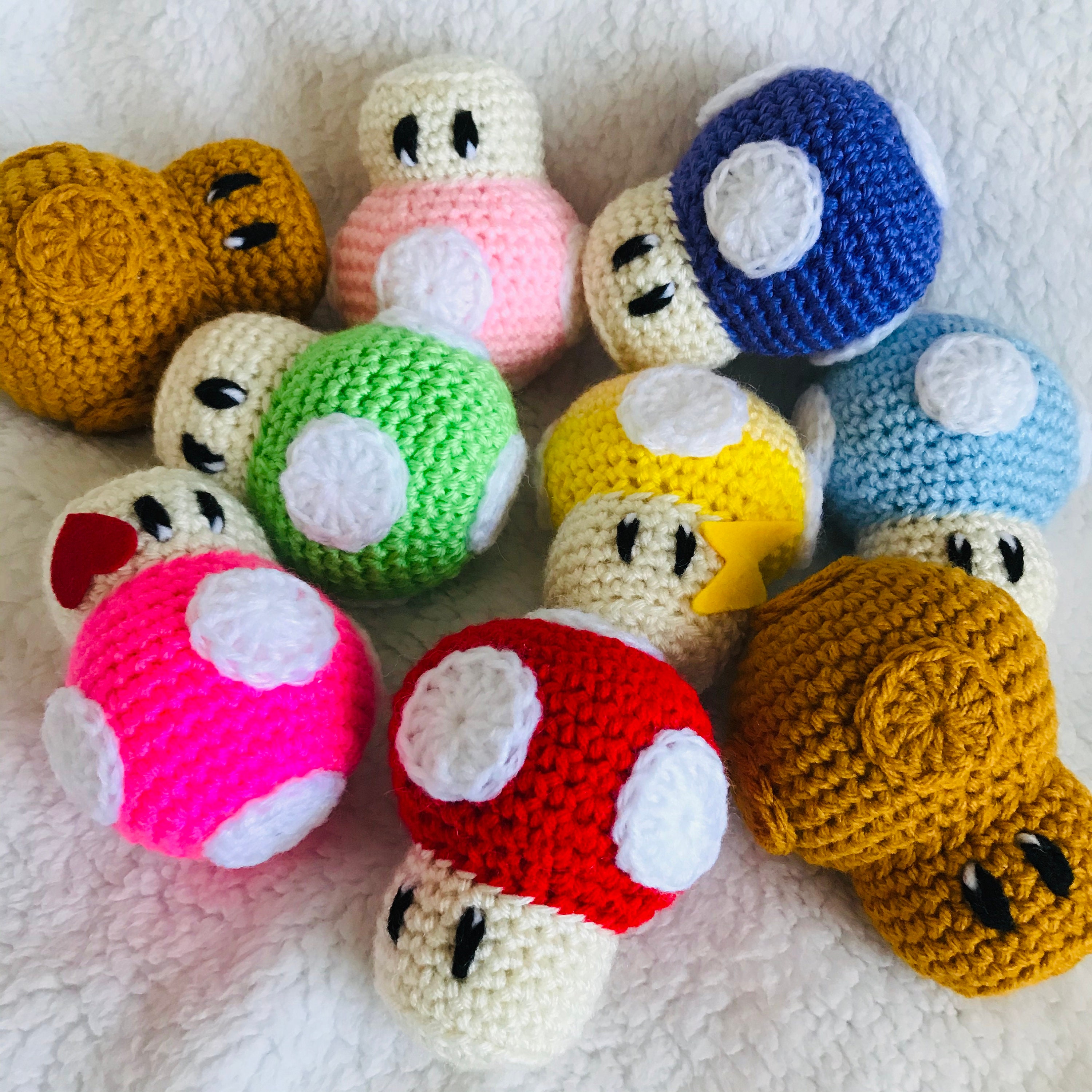 PRINTABLE PDF PATTERN: Super Mario Mushroom Power-up Amigurumi Crochet ...