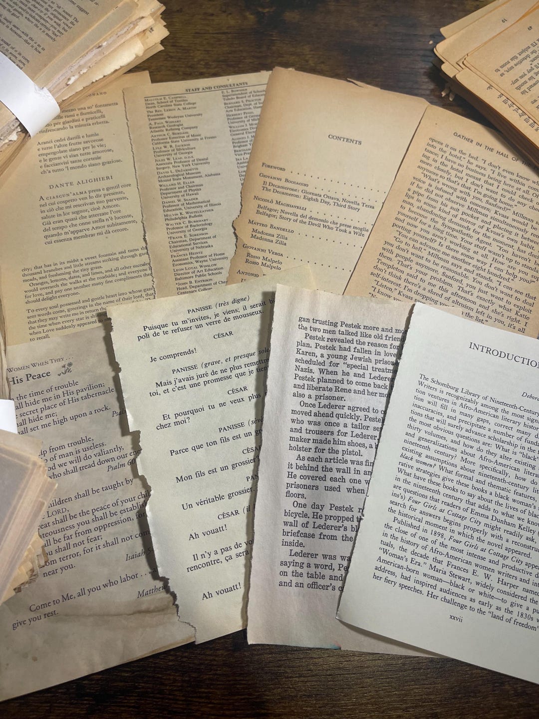 Aged Vintage Ephemera Words Only Book Paper for Junk Journals ...
