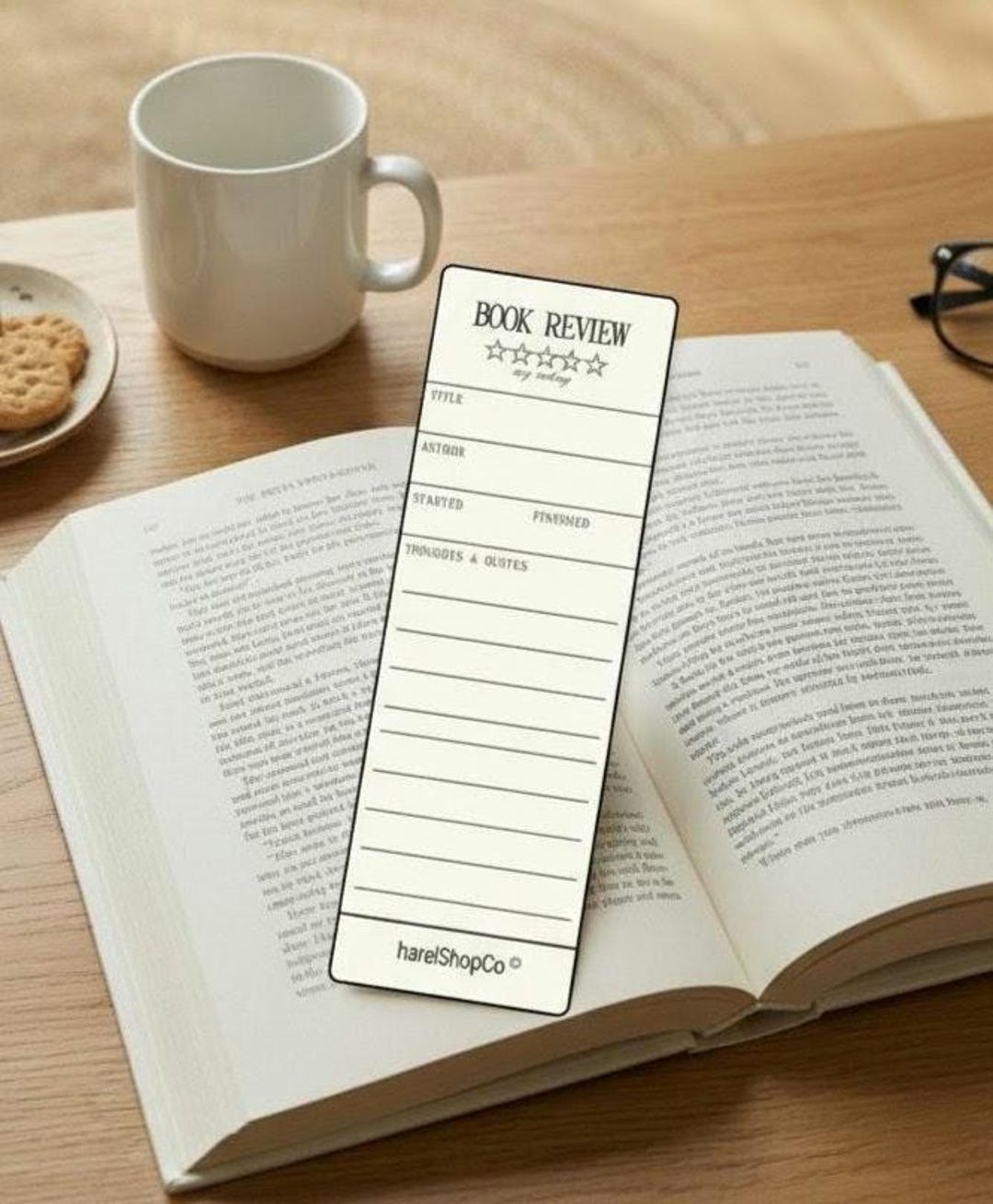 Printable Book Review Bookmark, Double Sided Reading Log, Star Rating ...