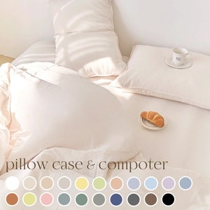4PCS Pastel Comforter Bedding Set 21 Colors - Korean Style, Spring and ...