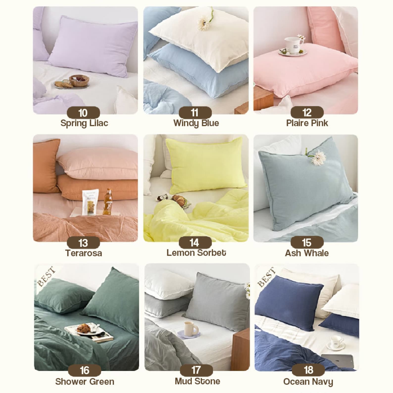 4PCS Pastel Comforter Bedding Set 21 Colors - Korean Style, Spring and ...
