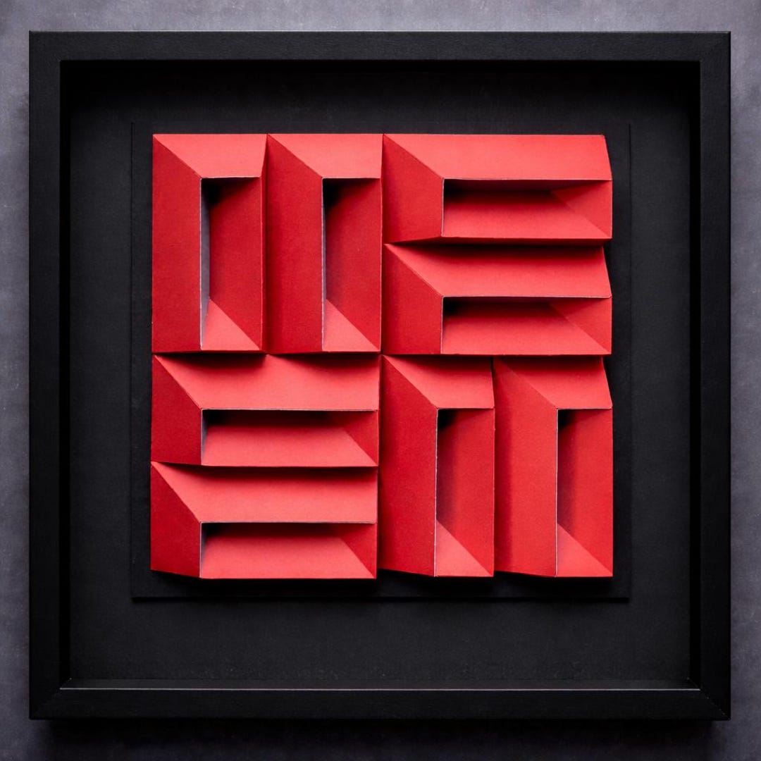 3D Geometric Paper Sculpture, Handmade Minimalist Wall Art - Etsy