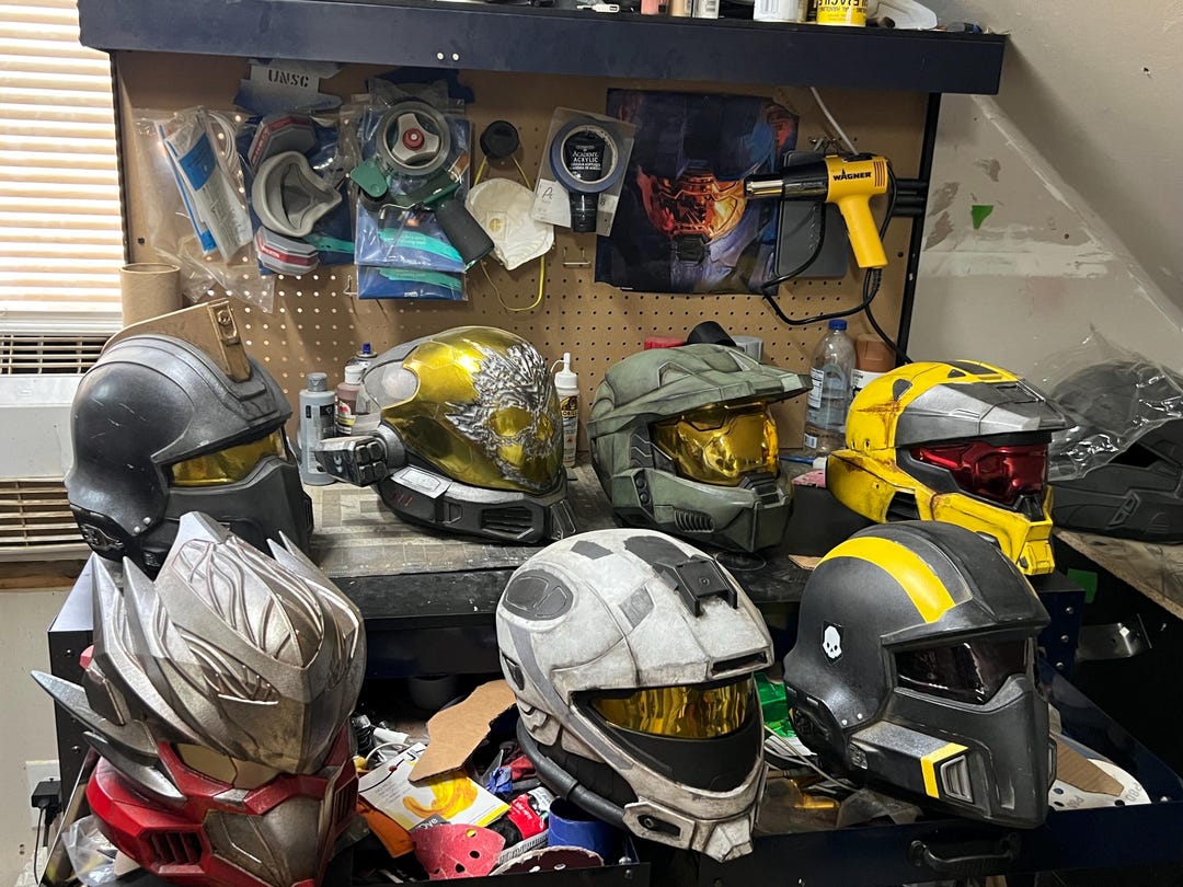 3D Printed Halo Infinite Hayabusa Helmet Fan Made - Etsy