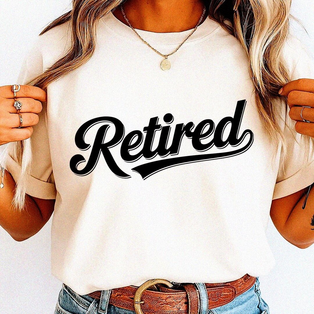 Retired SVG, Minimalist Retirement Gift, Vintage Retired (digital ...